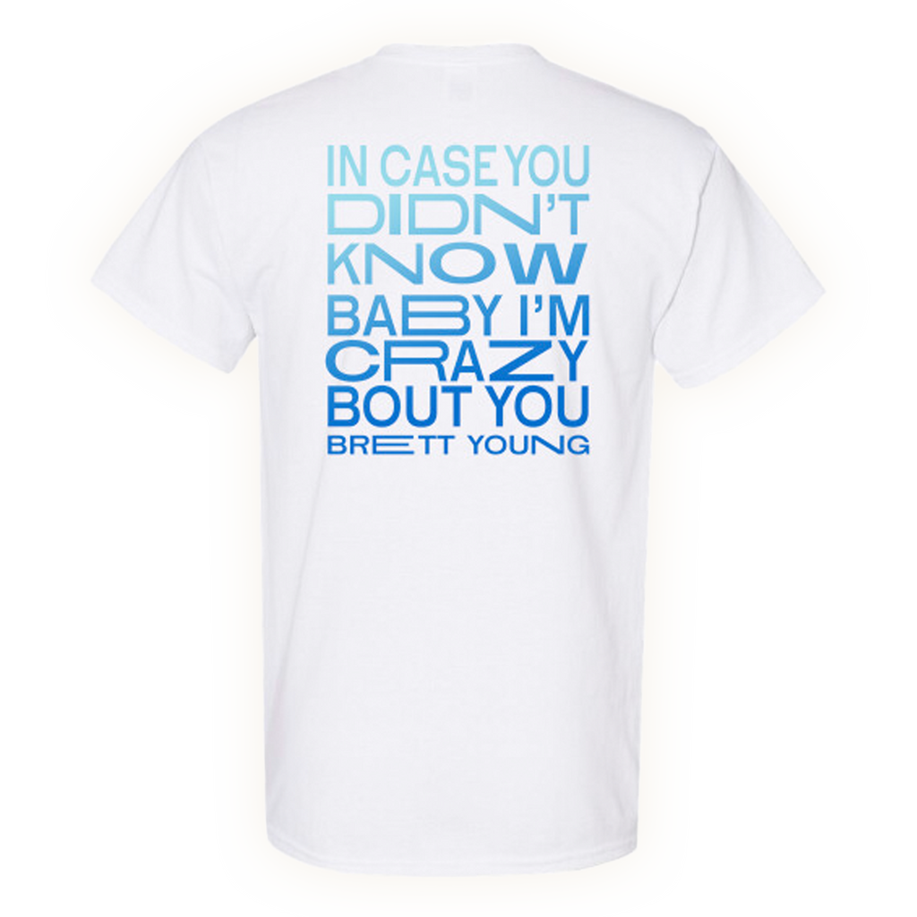 Brett Young Crazy 'Bout You T-Shirt – Brett Young Official Merchandise